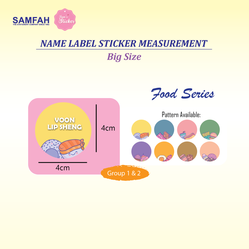 SAM’S NAME LABEL VALUE PACKS (BIG SIZE) – Samfah